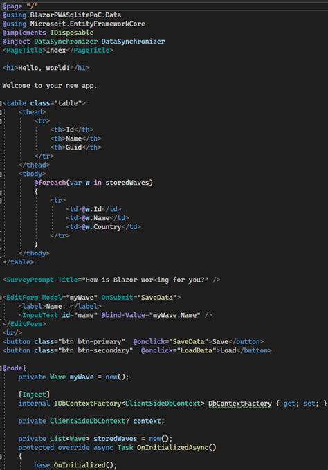 Blazor Pwa With Sqlite Microsoft Qanda Blazor Pwa With Sqlite Microsoft Qanda