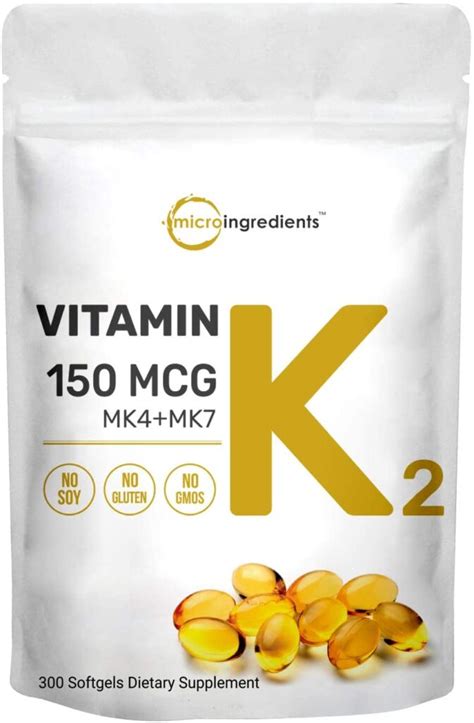 Vitamin K2 Complex Mk 4 Mk 7 150 Mcg Health With Wisdom