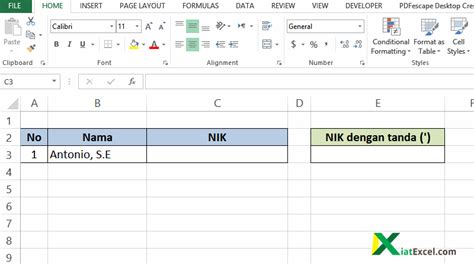 Tutorial Cara Menulis Angka Di Excel Agar Tidak Berubah Dengan My Xxx