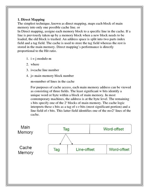 SOLUTION Cache Mapping Computer Architecture And Organization Studypool