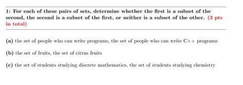 Solved For Each Of These Pairs Of Sets Determine Whether Chegg