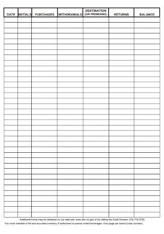 50 SAMPLE Inventory Forms In PDF MS Word