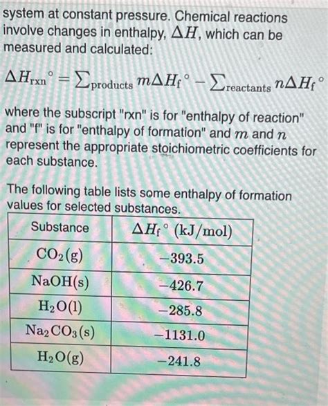 Solved Consider The Reaction With Enthalpy Of Reaction