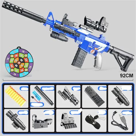 ₩40340에서 M416 전기 연속 발사 촬영 장난감 총 블래스터 소년을위한 소프트 총알 성인 어린이 암마 Cs 싸움 소총 Dhgate