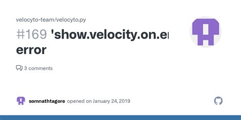 Show Velocity On Embedding Cor Error Issue Velocyto Team Velocyto Py GitHub