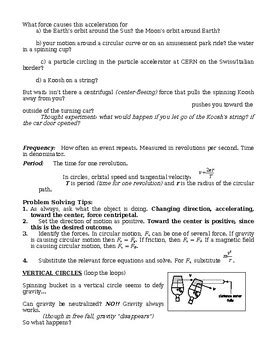 Gravity And Circular Motion Lecture Notes AP C Physics By Viveiros Science