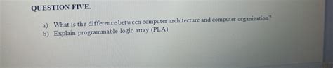 Solved A What Is The Difference Between Computer
