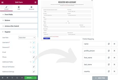 User Login Form Actions Pack