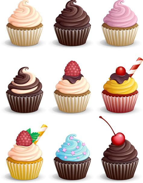 Cupcake Muffin Chocolate Nine Cupcakes Png Download 13901777