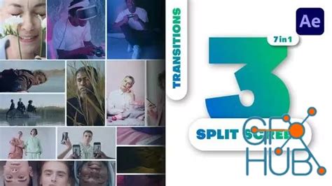 After Effects Template Multiscreen Transitions 3 Split Screen Vol