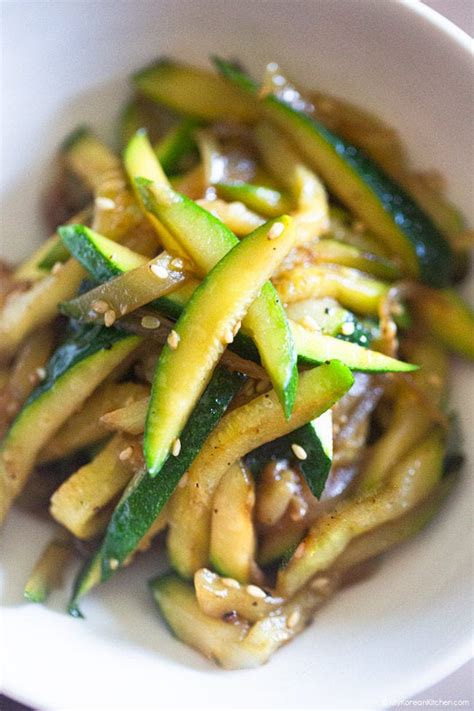 Korean Zucchini Stir Fry Hobak Bokkeum My Korean Kitchen