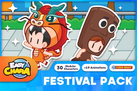 Festival 2d Character Pack Easy Chara 2d Characters Unity Asset Store