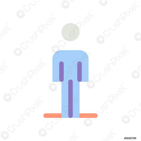 Standing Pedestrian Flat Color Ui Icon Stock Vector 5690789 Crushpixel