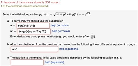 Solved Incorrect Answers Please Help Incorrect Answers