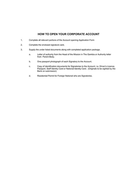 Account Opening Documentation International Org Pdf