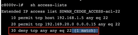 Configure Sd Wan Cedge Router To Restrict Ssh Access Cisco