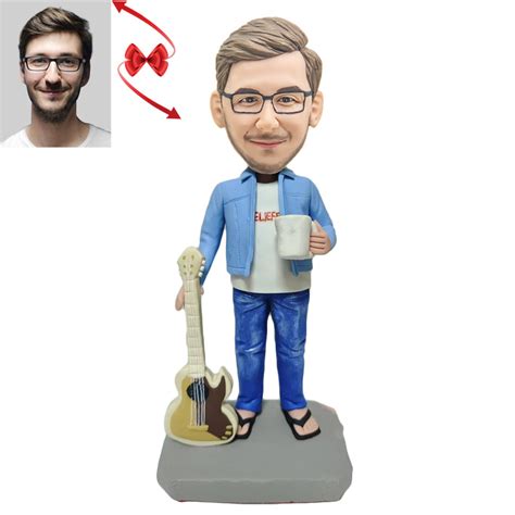 Casual Guitarist Custom Bobblehead Bobbleheadcraft