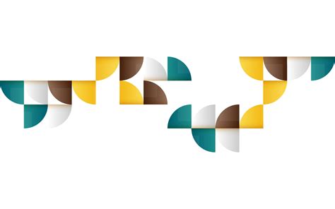 Mid Century Geometric Abstract Pattern With Simple Shapes And Beautiful Color Palette Simple