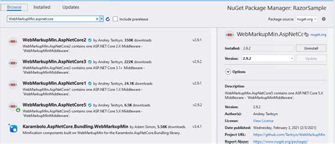 C Minify Javascript In Cshtml File Core Stack Overflow
