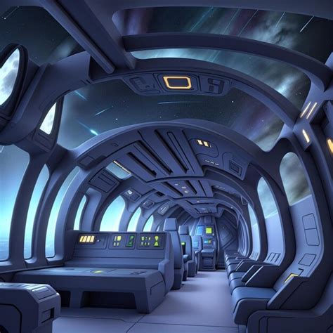 Inside 3d Spaceship Bridge Premium Ai Generated Image