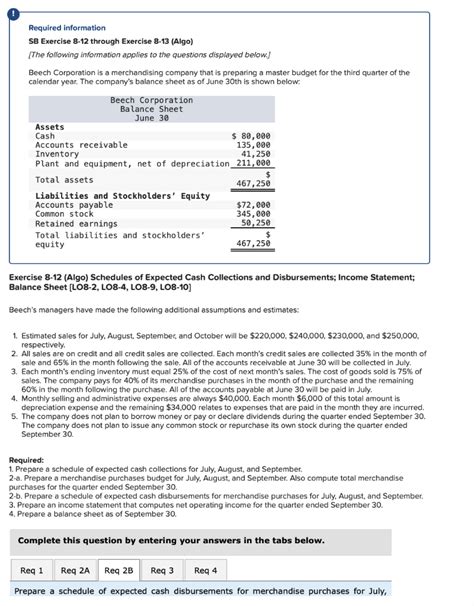 [solved] Required Information Sb Exercise 8 12 Through Ex