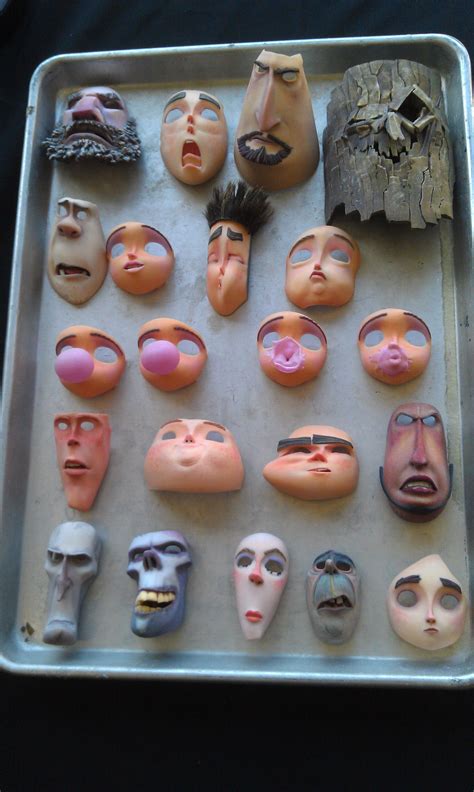 Paranorman Faces Used In Movie Displayed At Laika Retrospective Clay