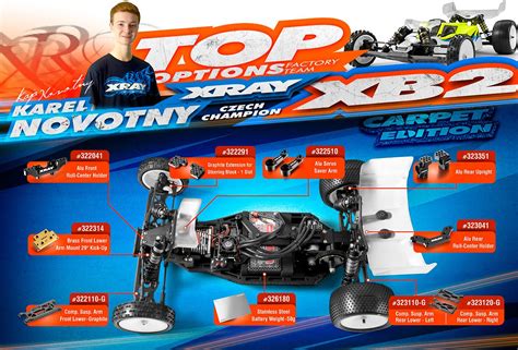 Team Xray XB Carpet Edition Kaja Novotny Favorite Option Parts