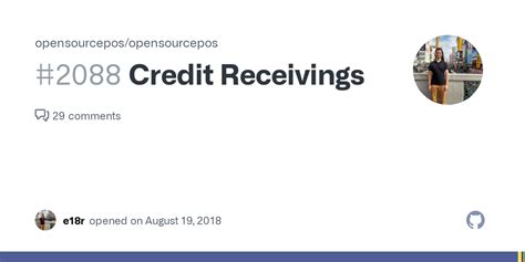 Credit Receivings · Issue 2088 · Opensourceposopensourcepos · Github