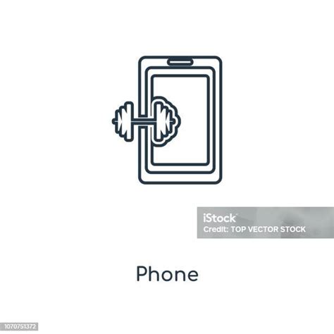 전화 개념 선 아이콘입니다 선형 전화 개념 개요 기호 디자인입니다 이 간단한 요소 그림 사용할 수 있습니다 웹 및 모바일 Ui Ux가 0명에 대한 스톡 벡터 아트 및 기타