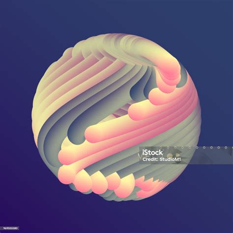 구입니다 동적 효과와 3d 추상 물결 모양의 그림입니다 0명에 대한 스톡 벡터 아트 및 기타 이미지 0명 3차원 형태 가리기 Istock