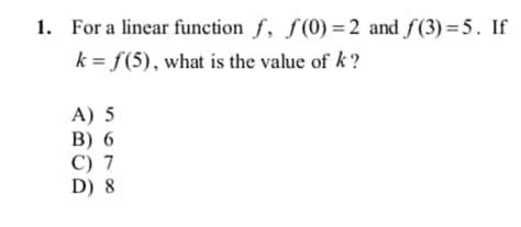 linear function r digitalsatmath