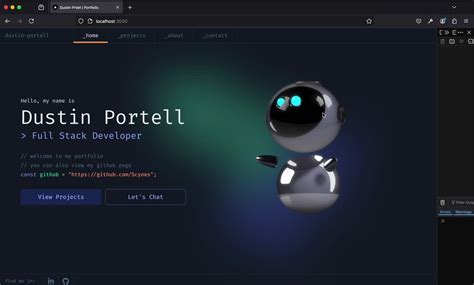 dustin portell on linkedin webdev 3ddesign portfolio nextjs