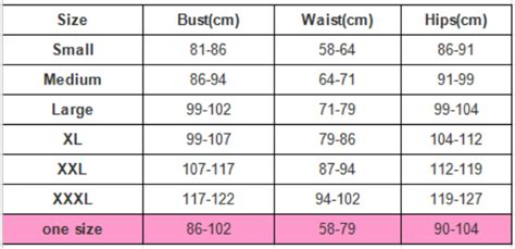 Size Chart Online Intimates Sex Shop Malta Find The Best Sexy Lingerie And Sex Toys Brands