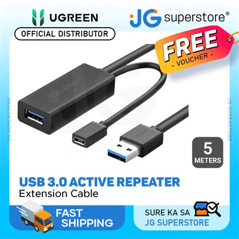 Ugreen In Usb A Male To Female Micro Usb Active Repeater Meter Extension Cable With