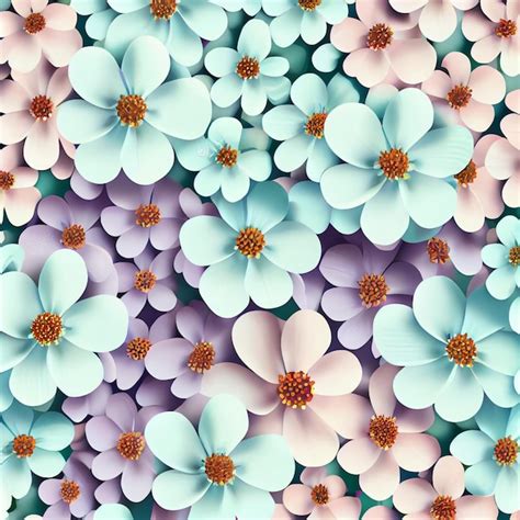 Premium Photo Seamless Repeating Pattern Of Flower