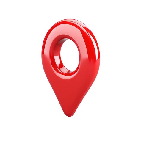 AI Generated Red Map Pointer Icon On Transparent Background PNG