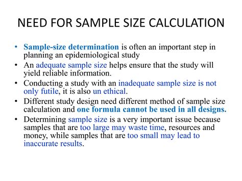 Samplesizecalculations 1801190731542 Ppt Physics Science