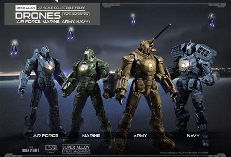 Play Imaginative Super Alloy Iron Man 2 Drones Figures Revealed