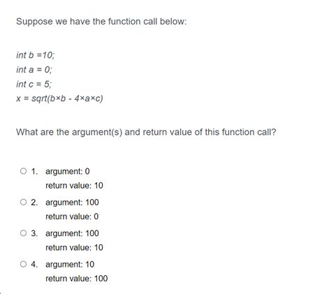 Solved Suppose We Have The Function Call Below Int B Chegg Com