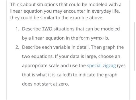 solved think about situations that could be modeled with a