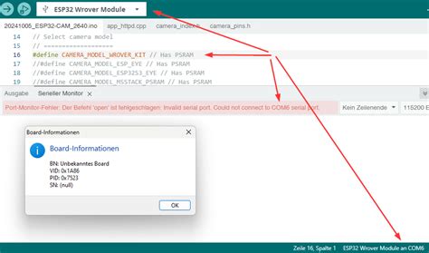 Problem Bei Com Port Verbindung Mit Esp32 Cam Deutsch Arduino Forum