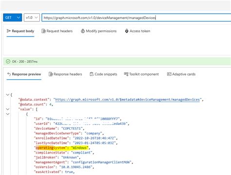Devicemanagementmanageddevices Operatingsystem Microsoft Qanda