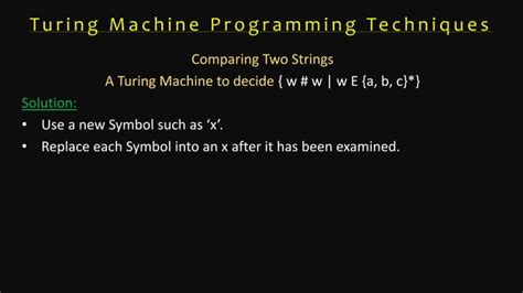 Automata Presentation Turing Machine Programming Techniques PPT