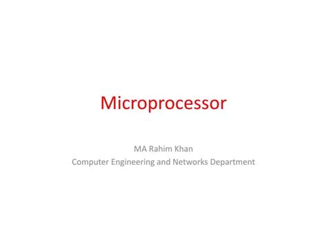 PPT Microprocessor PowerPoint Presentation Free Download ID