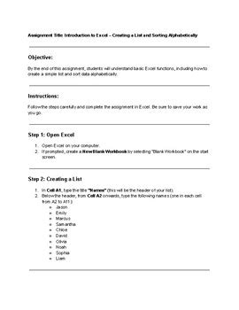Excel Assignment By Shanah LeGree TPT