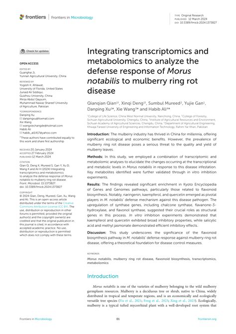 Pdf Integrating Transcriptomics And Metabolomics To Analyze The