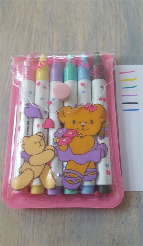 Vintage 1988 Sanrio Roberta Bear Marker Set 1924546532