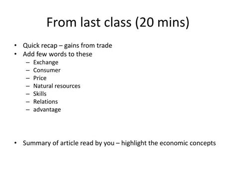 Ppt From Last Class 20 Mins Powerpoint Presentation Free Download