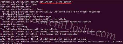 Ubuntu NFS Server a Mount İşlemleri Sistem ve Network Dünyasına Hoşgeldiniz