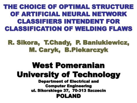 Pdf The Choice Of Optimal Structure Of Artificial Neural Network